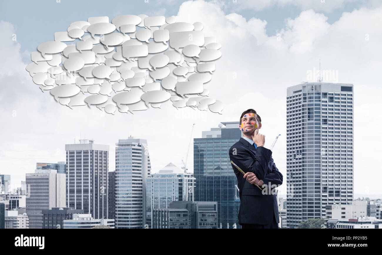 Business inspiration of young man Stock Photo - Alamy