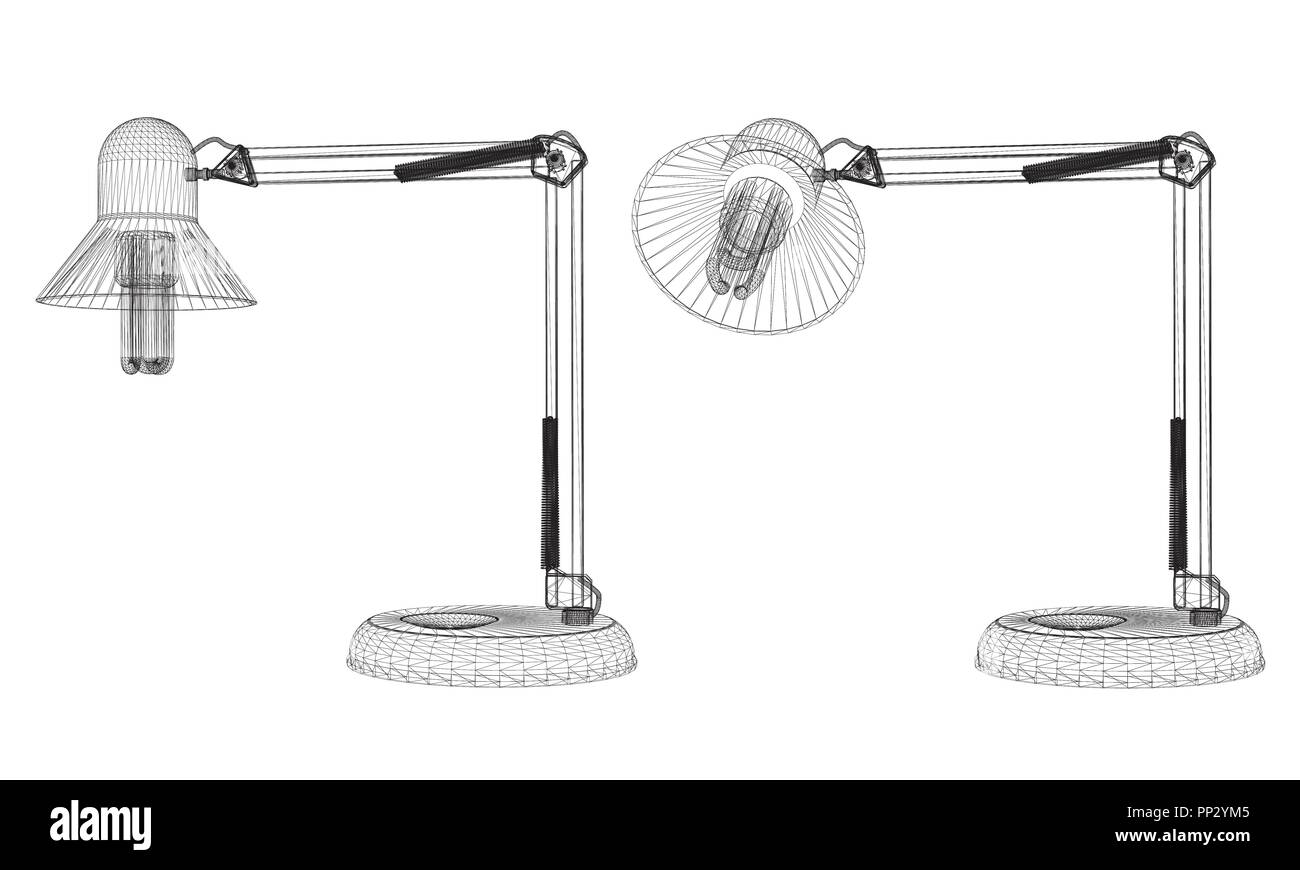 Vector illustration detailed lamp. Contour. Isolated Stock Vector Image ...