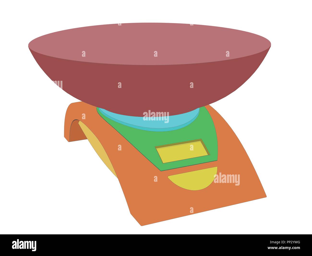 Vector illustration of colorful electronic scales. Isolated Stock ...