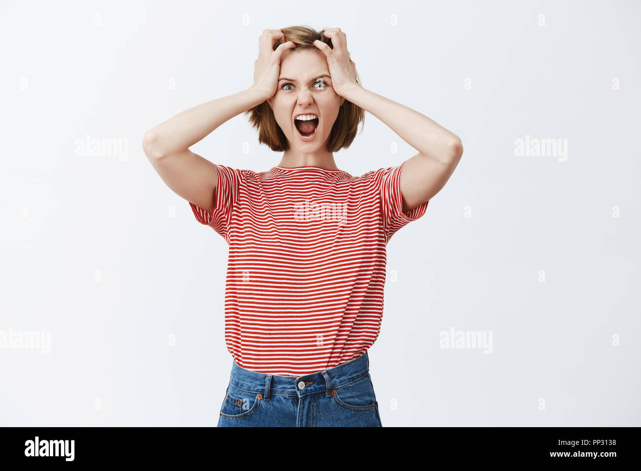 I cannot stand this anymore. Fed up depressed and stressed woman with ...