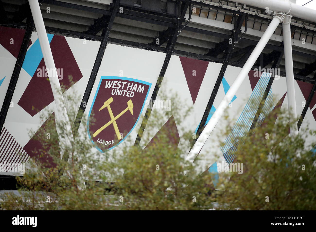 A view of the ground before the Premier League match at London Stadium ...