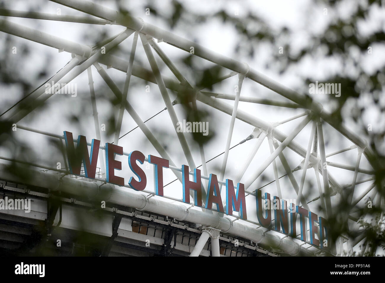 A view of the ground before the Premier League match at London Stadium ...