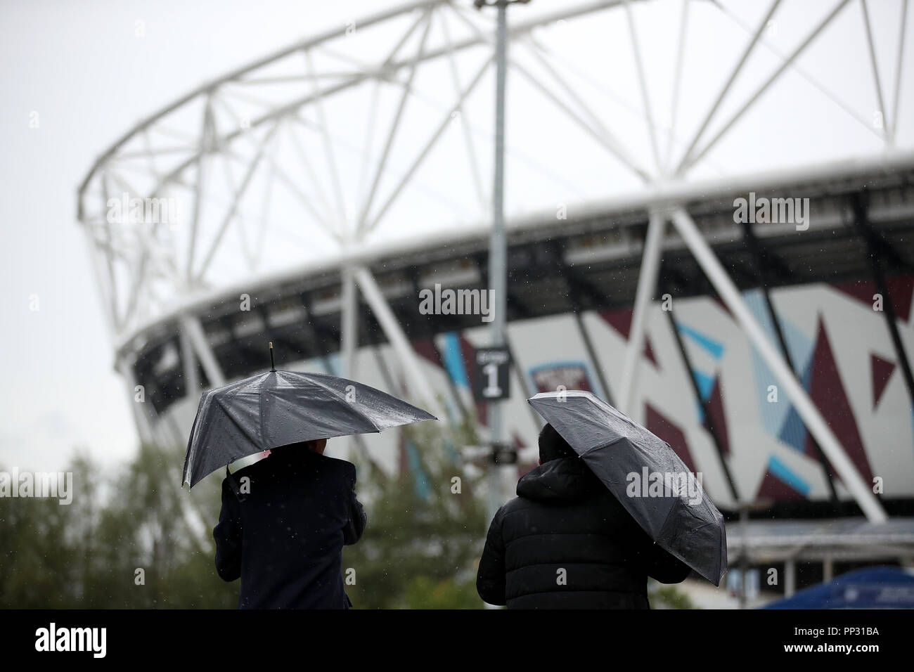 A view of the ground before the Premier League match at London Stadium ...