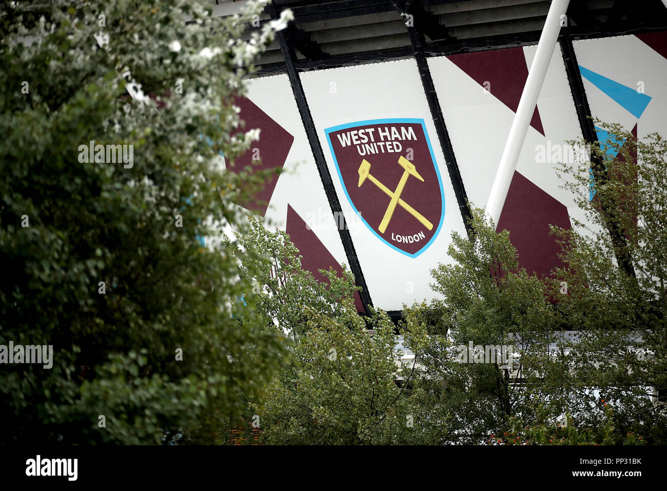 A view of the ground before the Premier League match at London Stadium ...