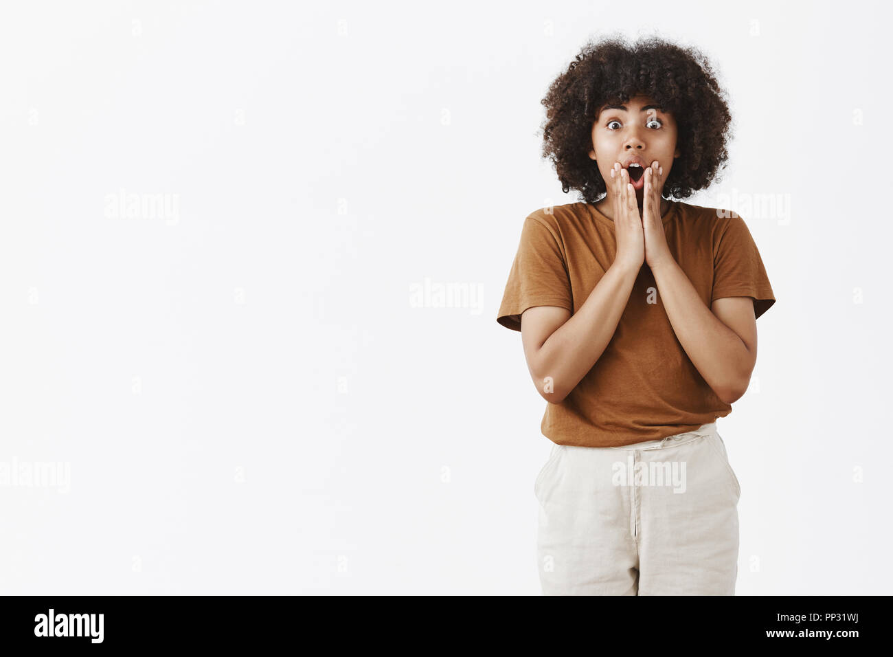 Expression face shocked speechless woman hi-res stock photography and ...