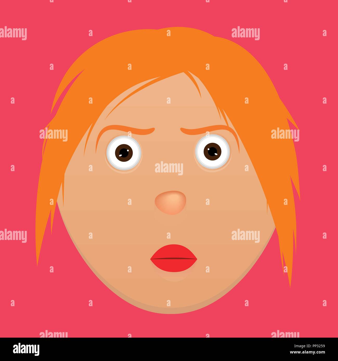 Evil Girl Cartoon Face