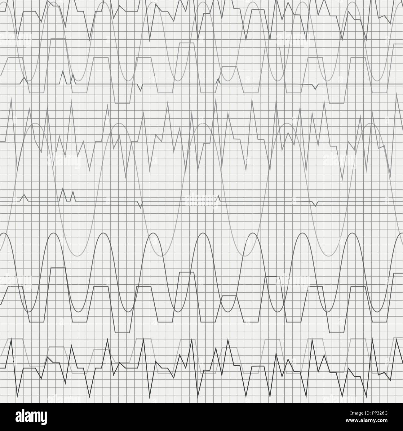 Vector illustration background with cardiogram. Heart rhythm Stock ...