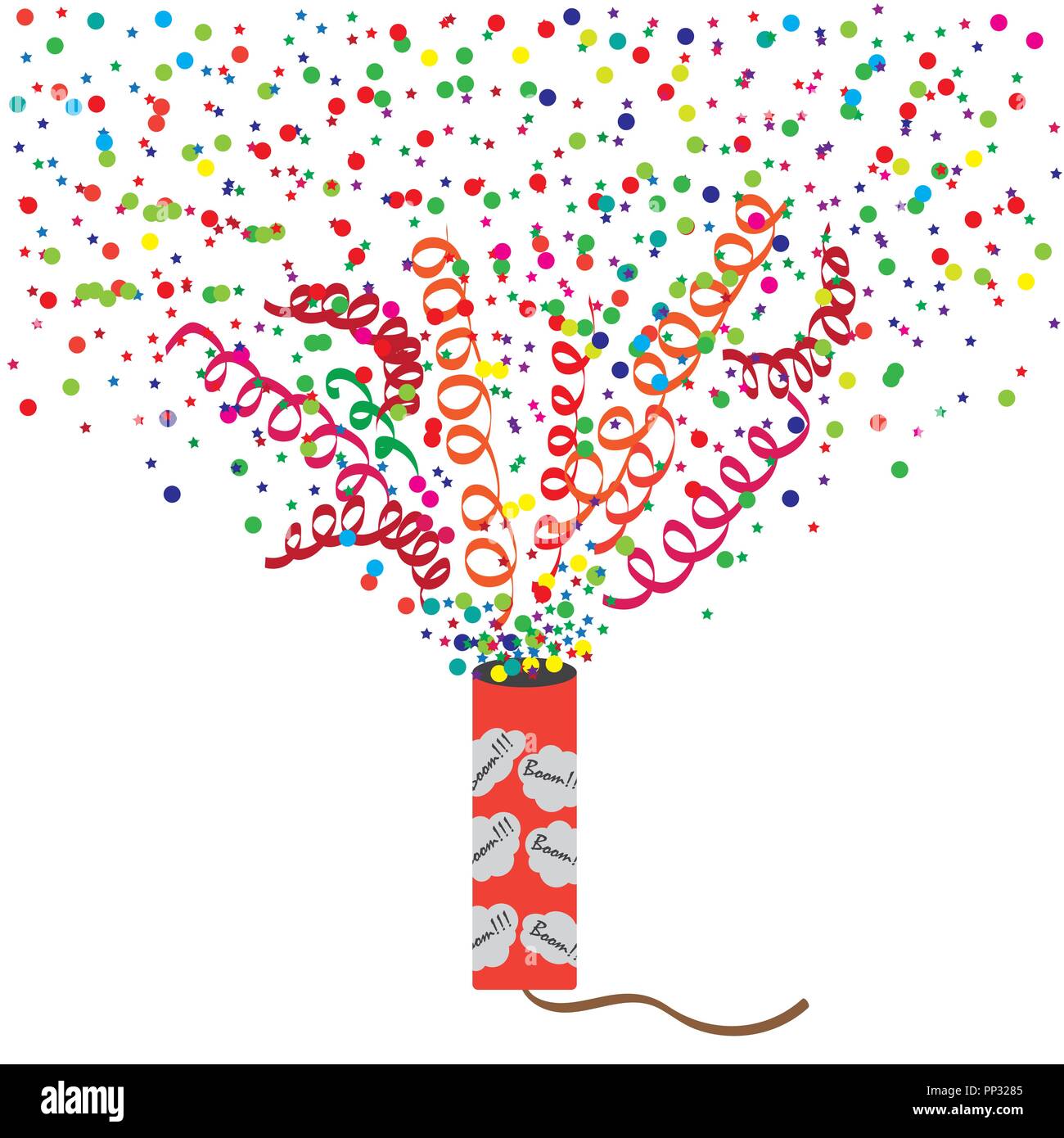 Vector illustration of exploding firecrackers. Isolated Stock Vector ...