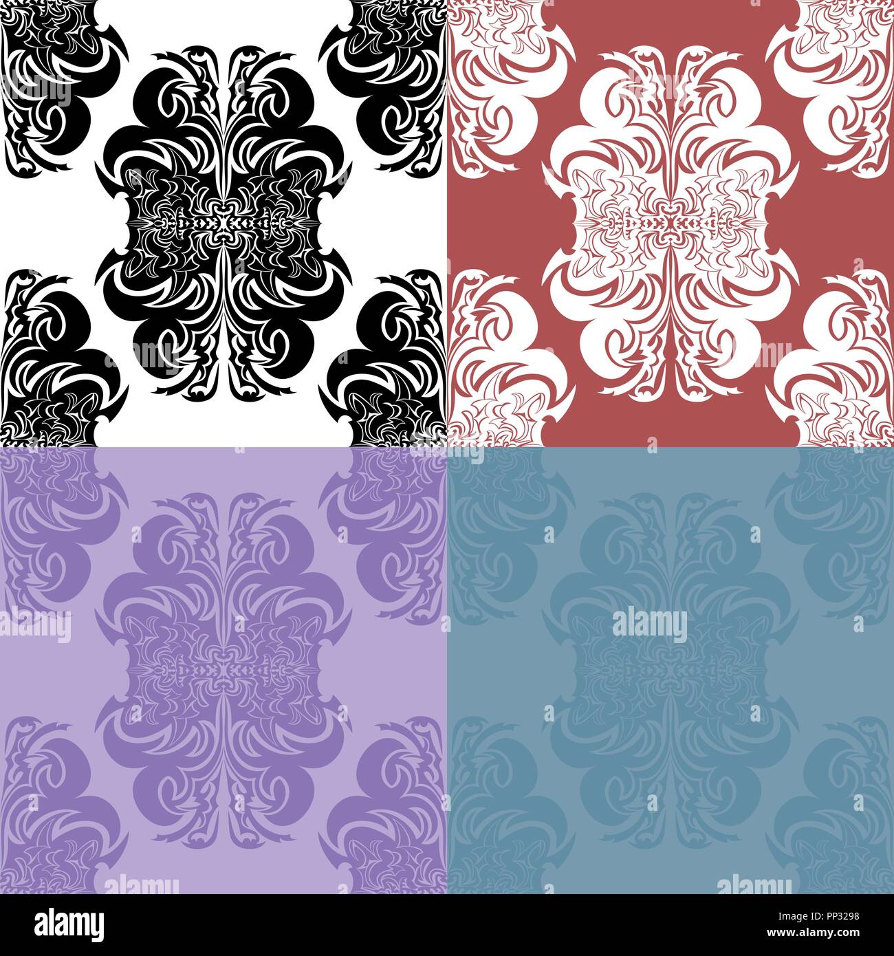 Vector illustration a seamless texture with decorative ornament ...
