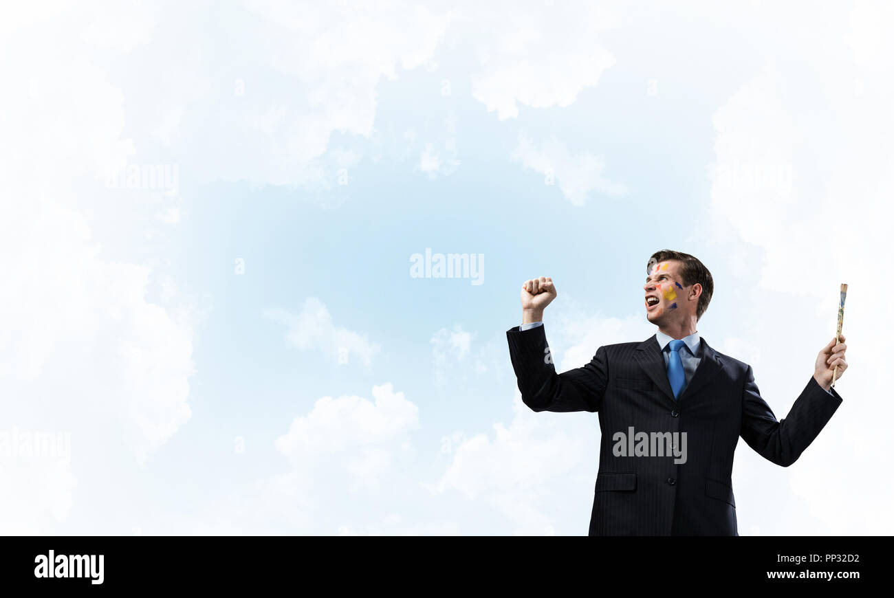 Business inspiration of young man Stock Photo - Alamy