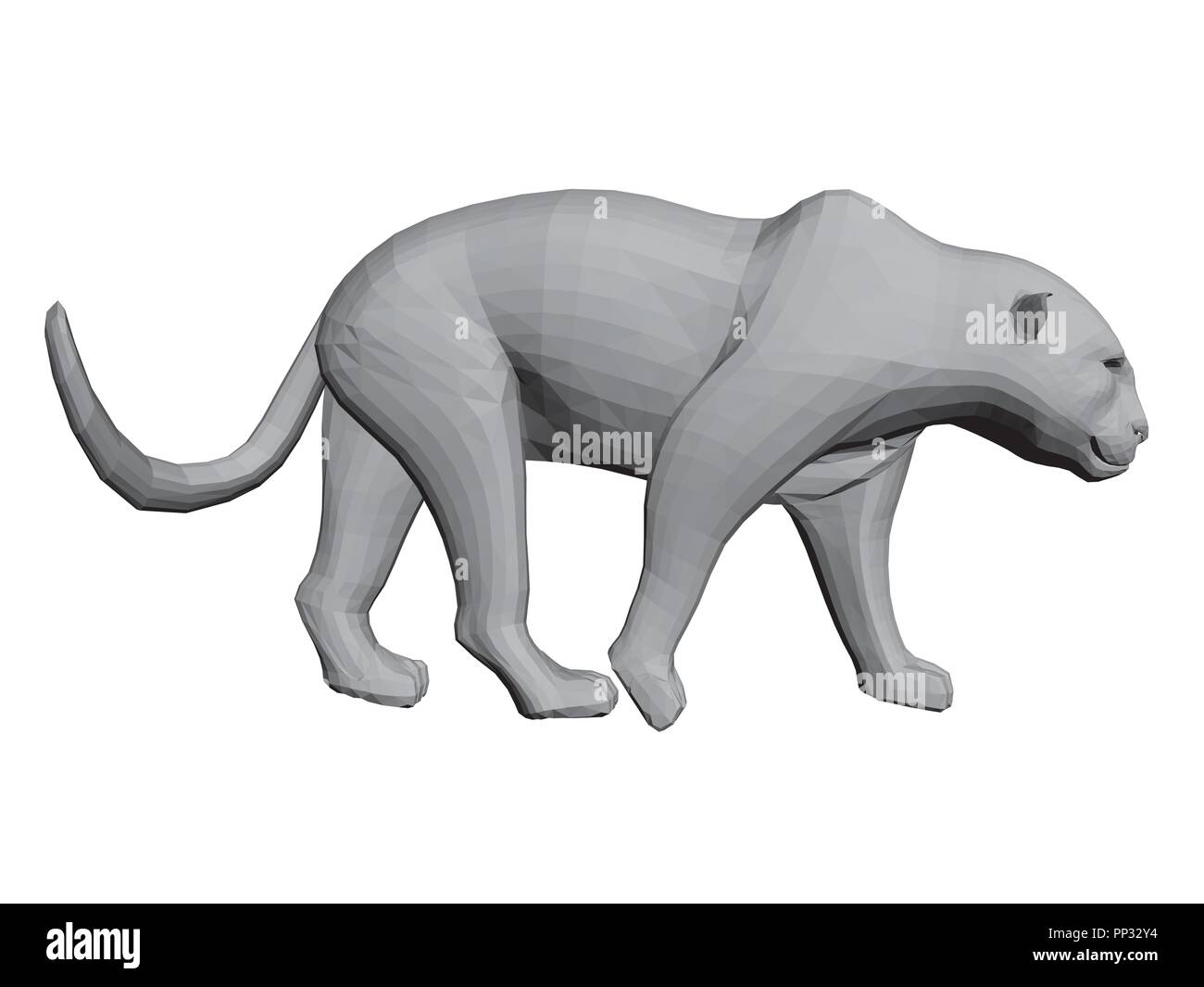 Vector illustration of a leopard. 3D. Isolated Stock Vector Image & Art ...