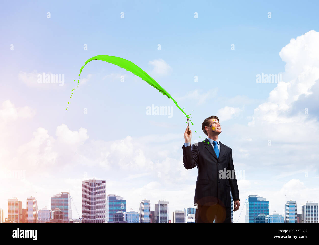 Business inspiration of young man Stock Photo - Alamy