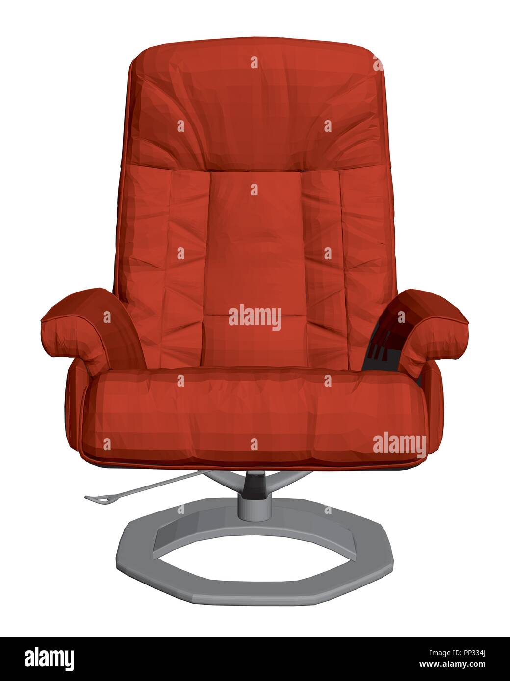 Vector illustration of a red chair. Isolated. EPS 8 Stock Vector Image ...