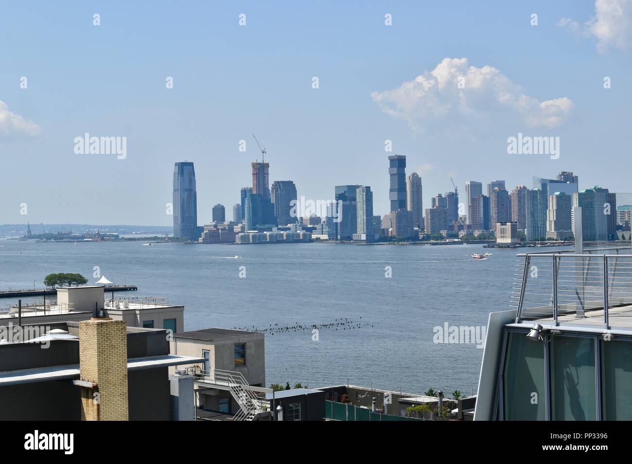 View of the Manhattan skyline as seen from the iconic High Lien aerial ...
