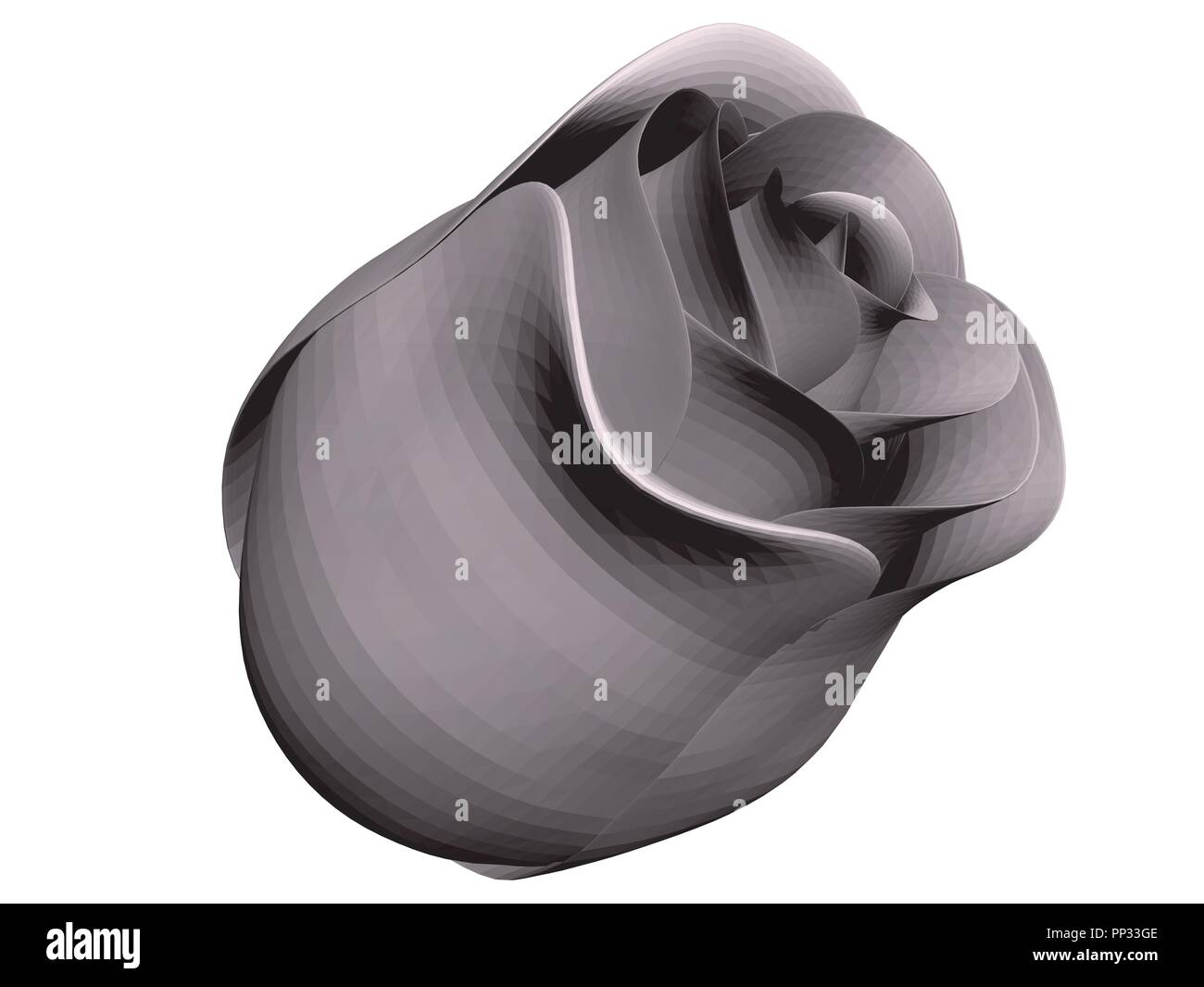 Vector illustration polygonal rose. Isolated. 3D Stock Vector Image ...