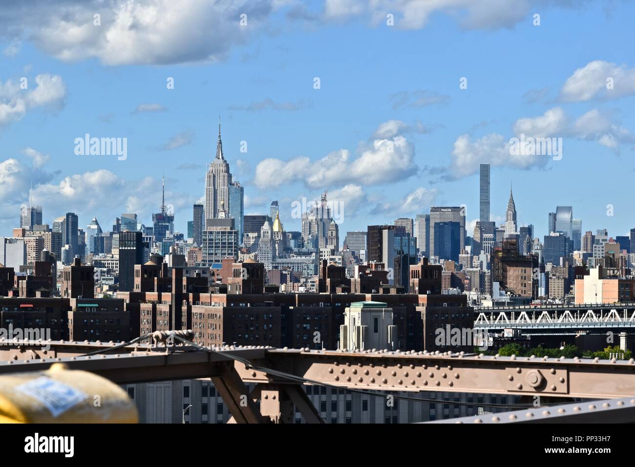 View of the Manhattan skyline as seen from the iconic High Lien aerial ...