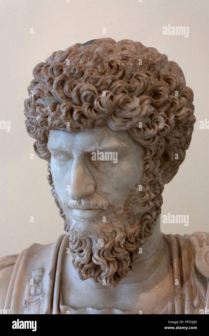 Bust of Lucius Verus, co-emperor of Rome (161-169 AD), Correr Museum ...