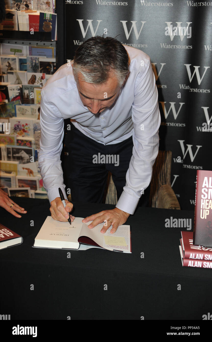 Alan Smith signs copies of his book 'Heads Up: My Life Story' at ...