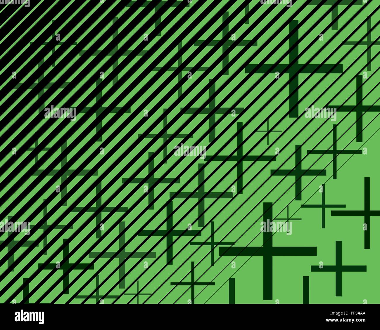 Vector illustration background with crosses. Green bands Stock Vector ...