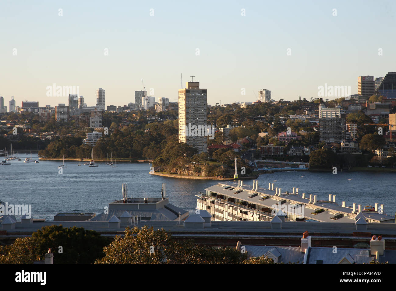 View towards Blues Point Tower from Observatory Hill Rotunda in ...
