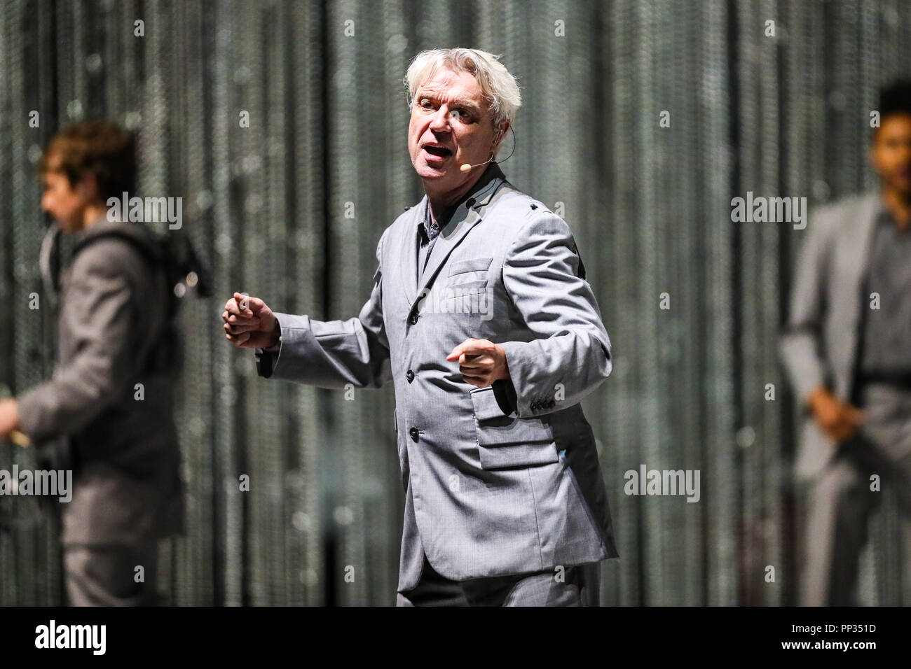Music Artist DAVID BYRNE performs in North Carolina as part of his 2018 ...