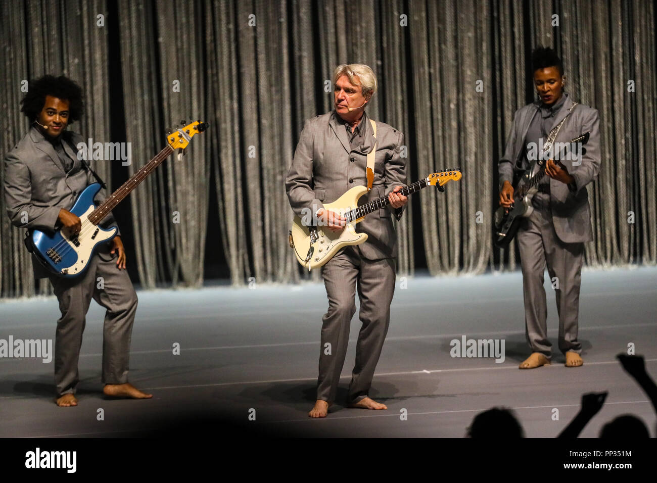 Music Artist DAVID BYRNE performs in North Carolina as part of his 2018 ...