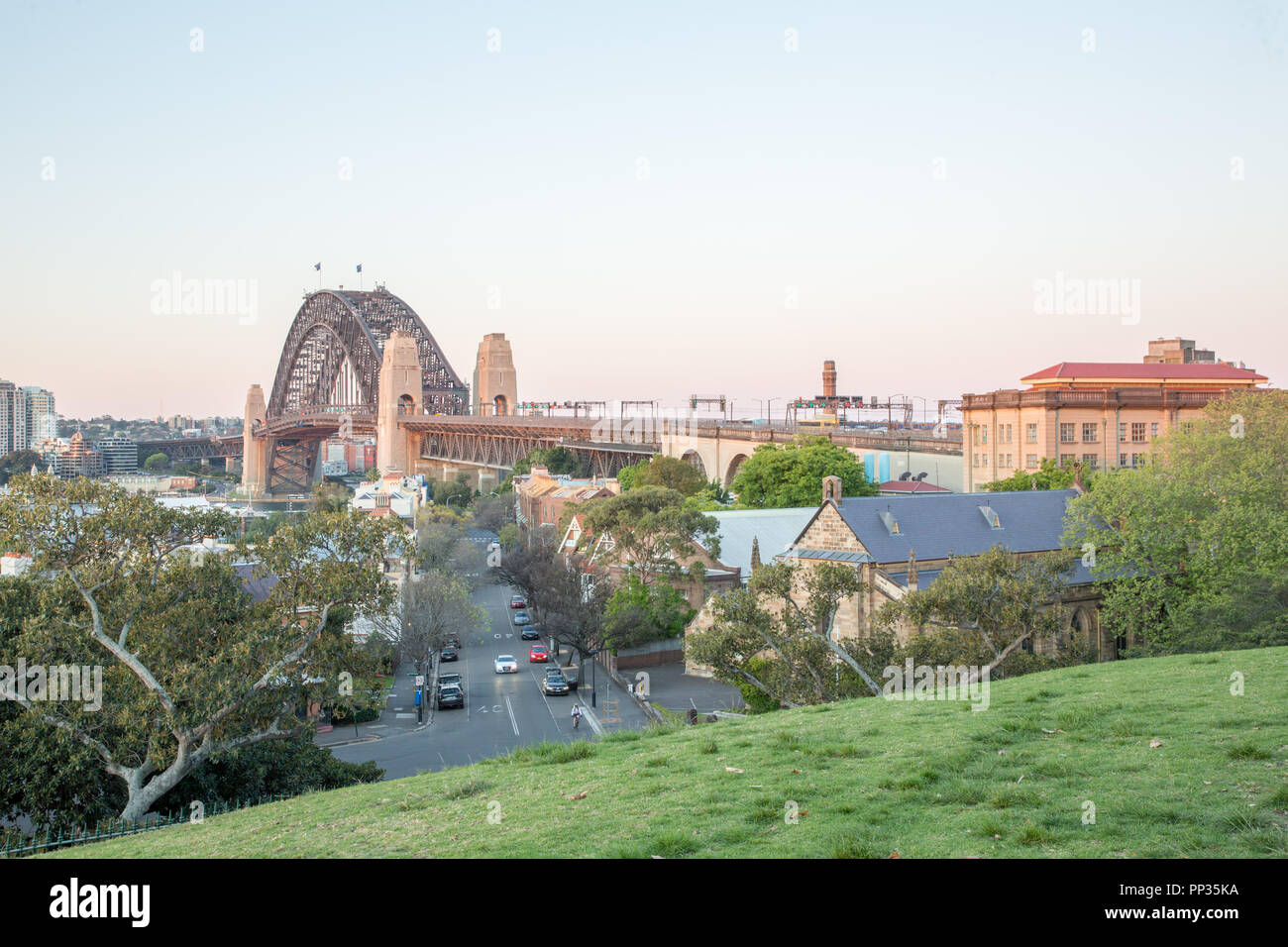 The Sydney Harbour Bridge viewed from Observatory Hill Park, 1001 Upper ...