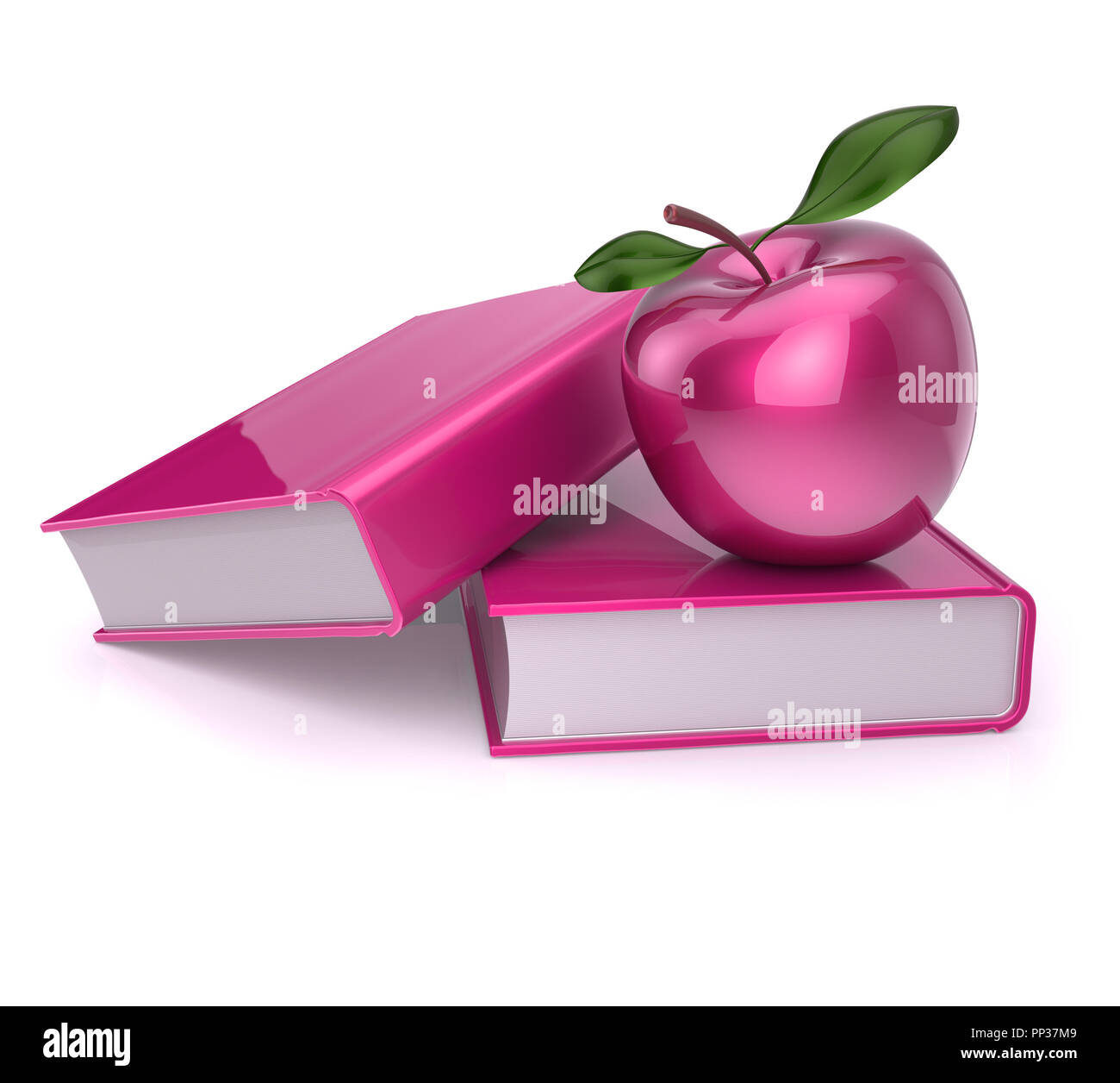 apple books pink. education, studying, school college knowledge wisdom ...