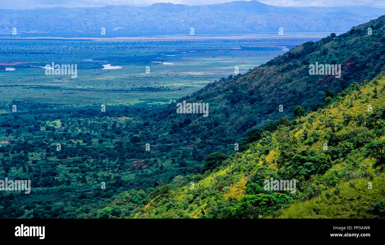 Boarder Between Democratic Republic of the Congo, and Uganda, Viewed ...