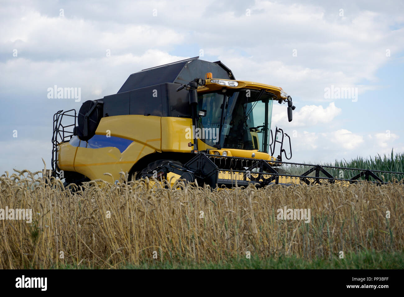 With modern machines, working in agriculture is much easier, here a ...