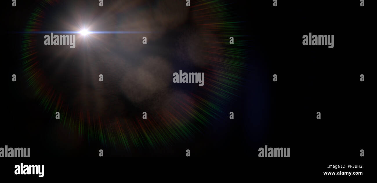 intense lens flare effect overlay texture with bokeh effect and ...