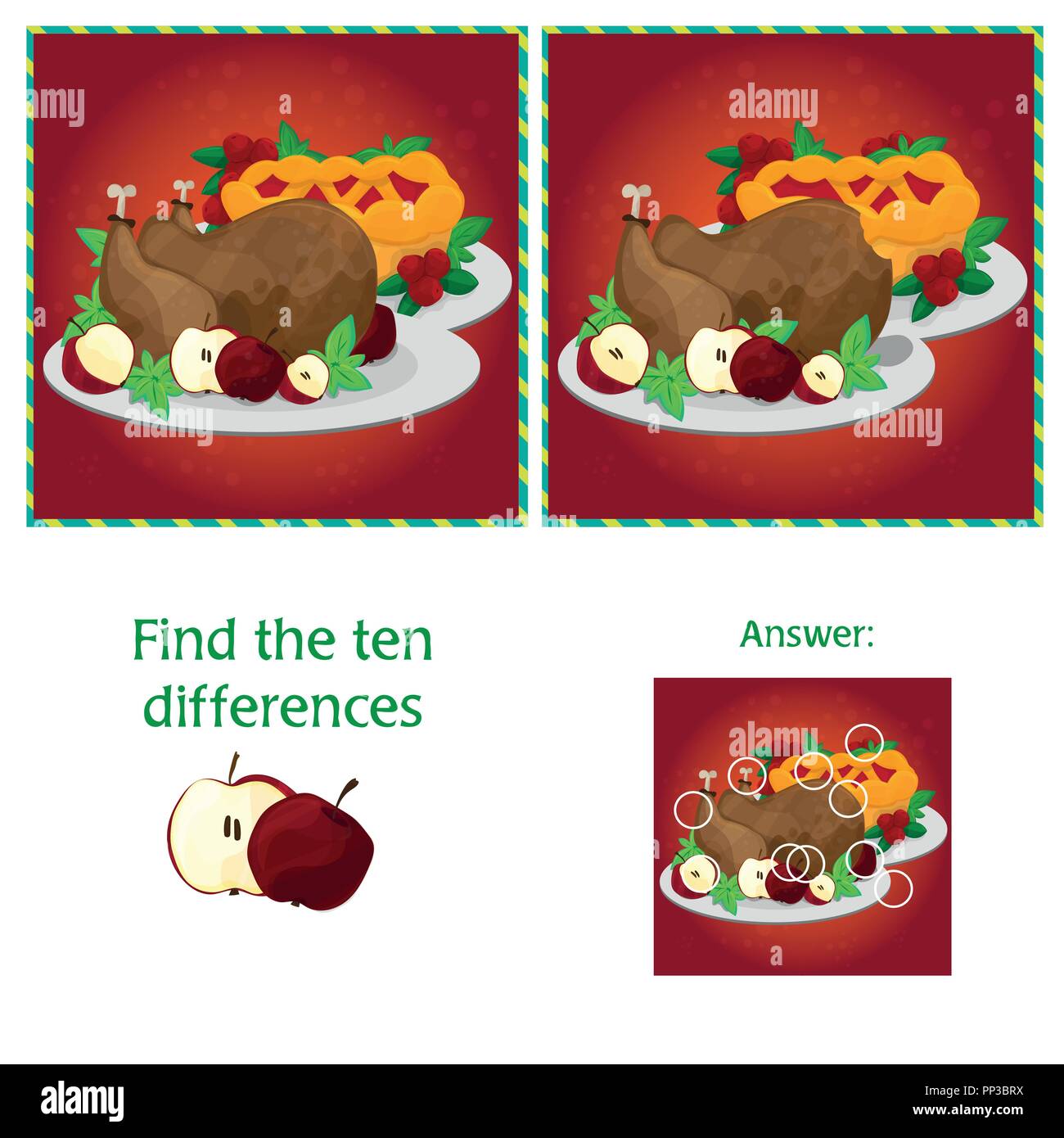 Visual Game for children. Task - find 10 differences Stock Vector Image ...