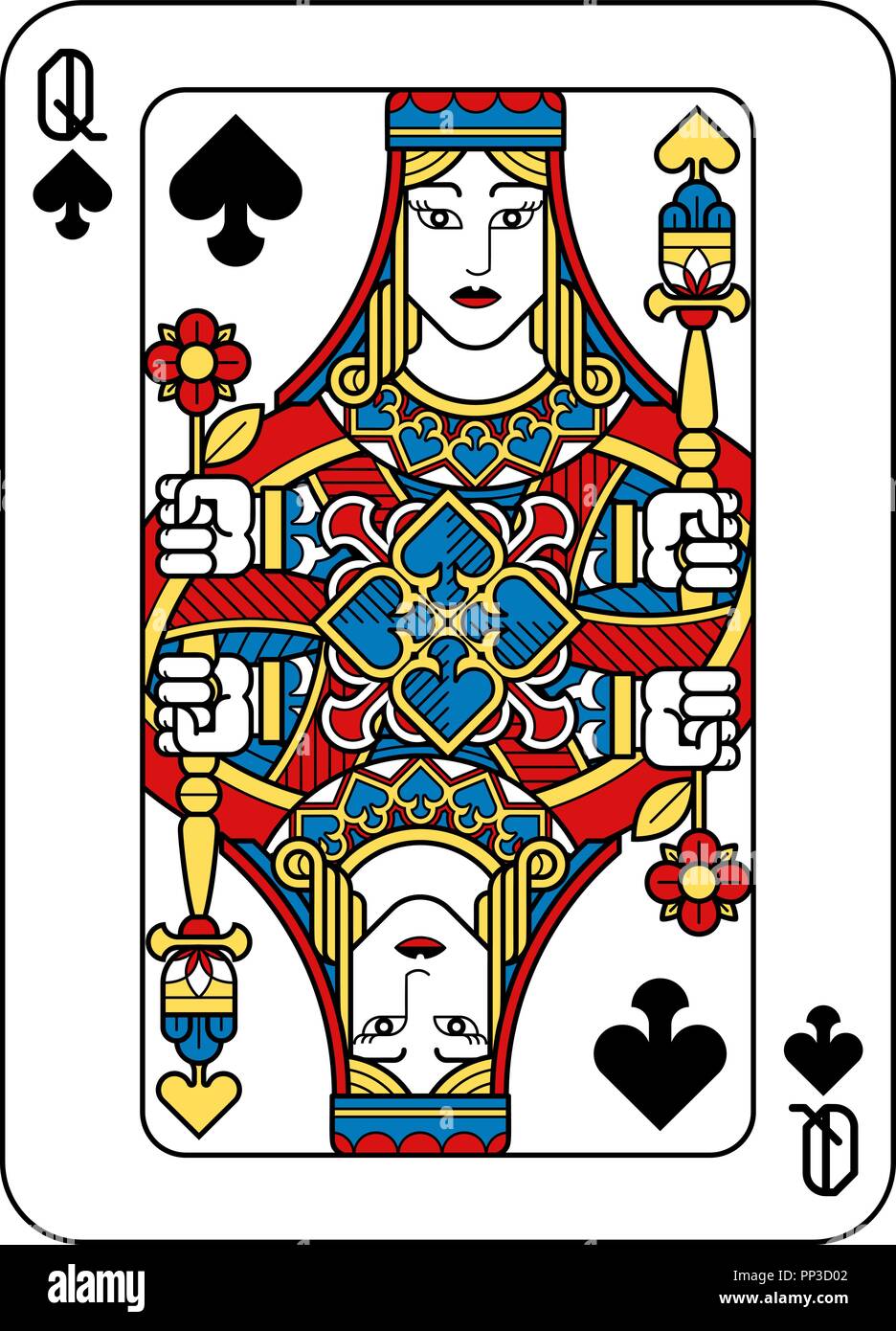 Ace king queen spades hi-res stock photography and images - Alamy