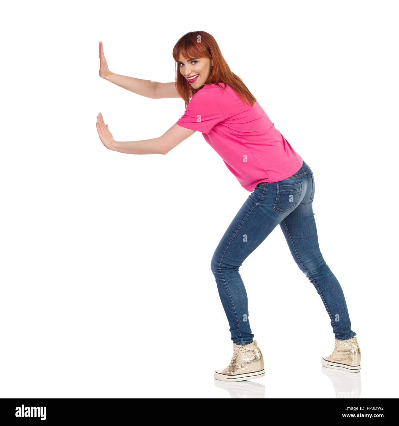 Woman arms open legs apart hi-res stock photography and images - Alamy