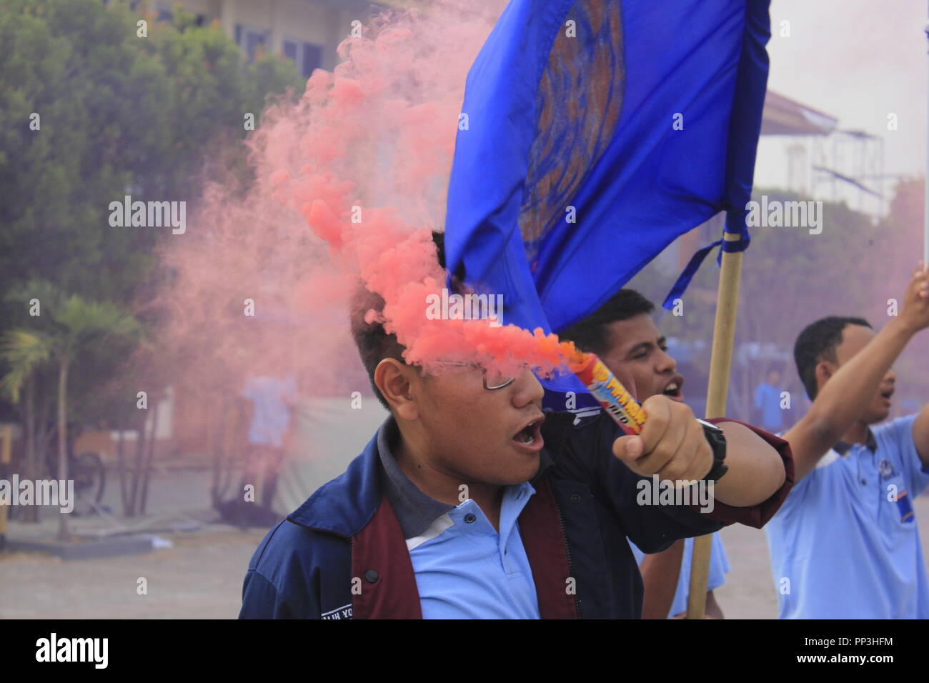 A Student's Rally at a campus in Indonesia Stock Photo - Alamy