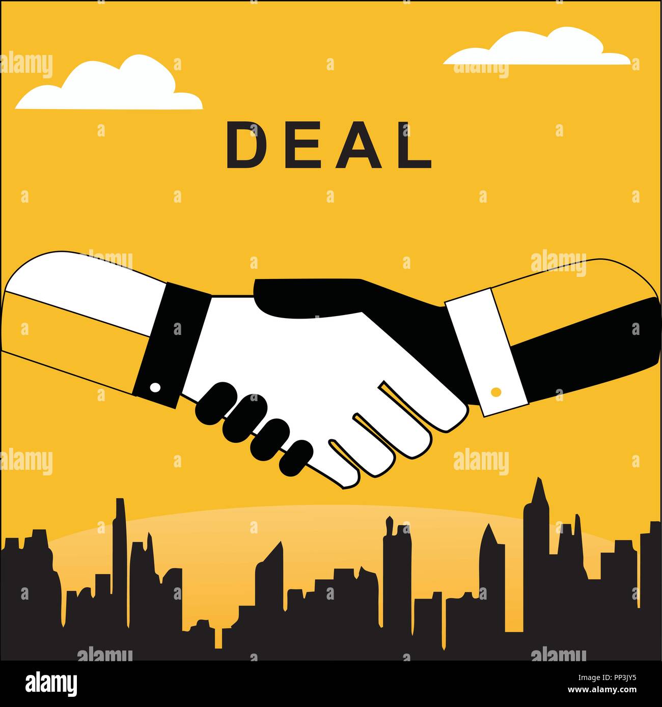 Asian shake handshake Stock Vector Images - Alamy