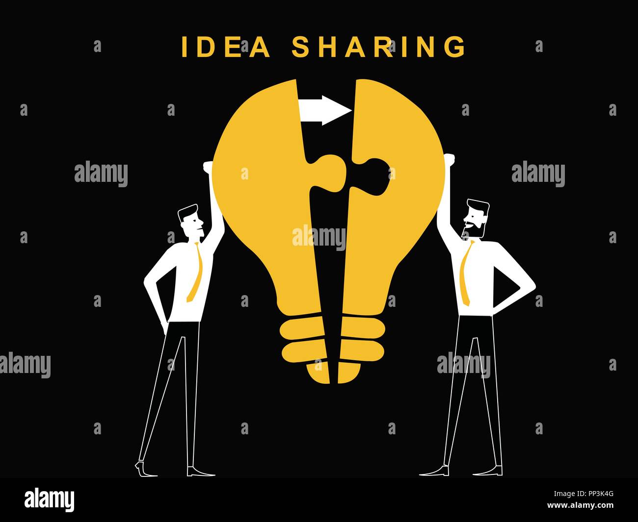 Two man are sharing the idea Stock Vector Image & Art - Alamy