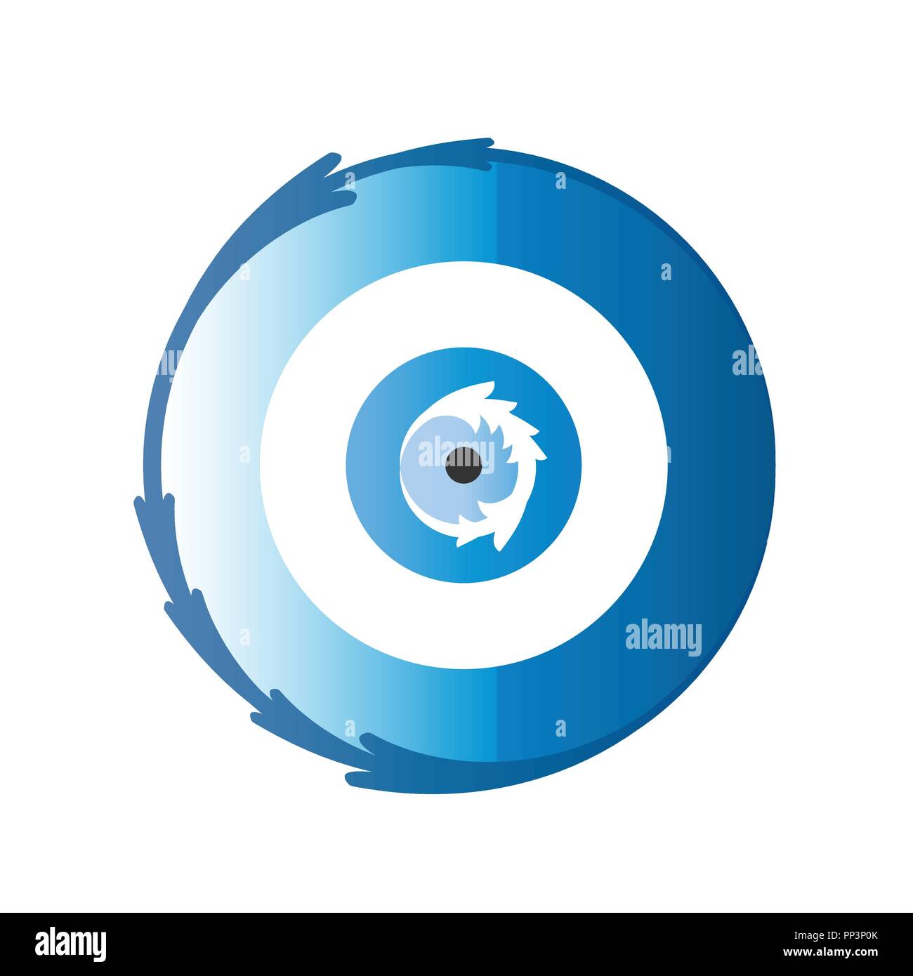 artistic greek blue evil eye vector illustration isolated on white ...