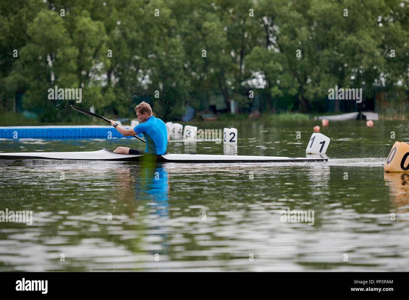 Winner in rowing competition Stock Photo - Alamy