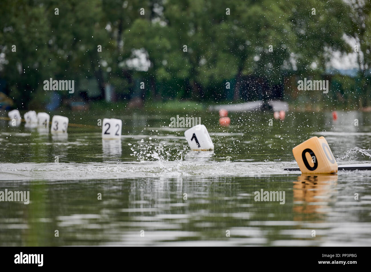 Start line in the river Stock Photo - Alamy