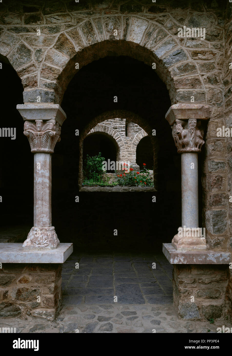 France. Pyrenees-Orientales. Languedoc-Roussillon region. Abbey of ...