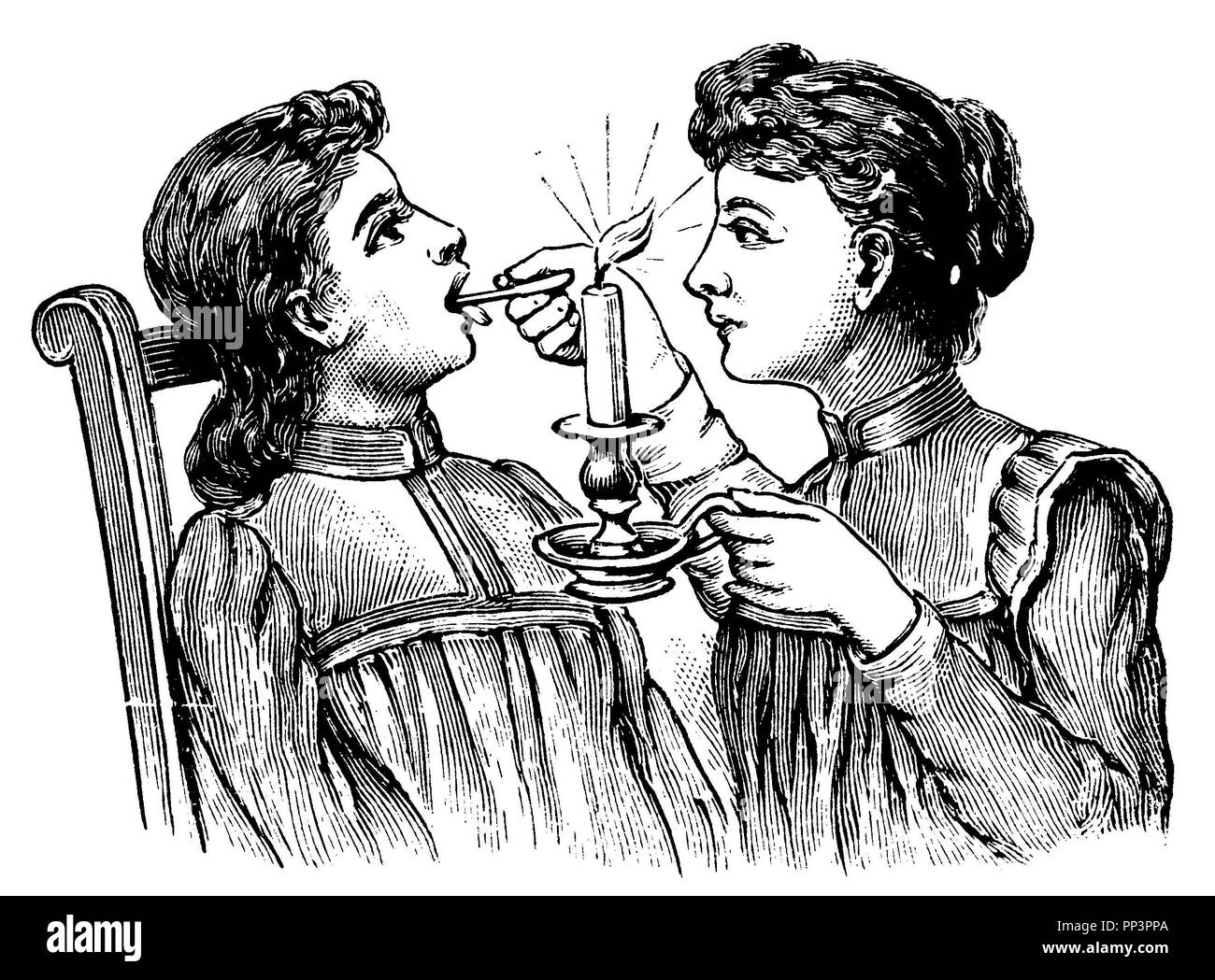 Examination of the neck, 1905 Stock Photo - Alamy