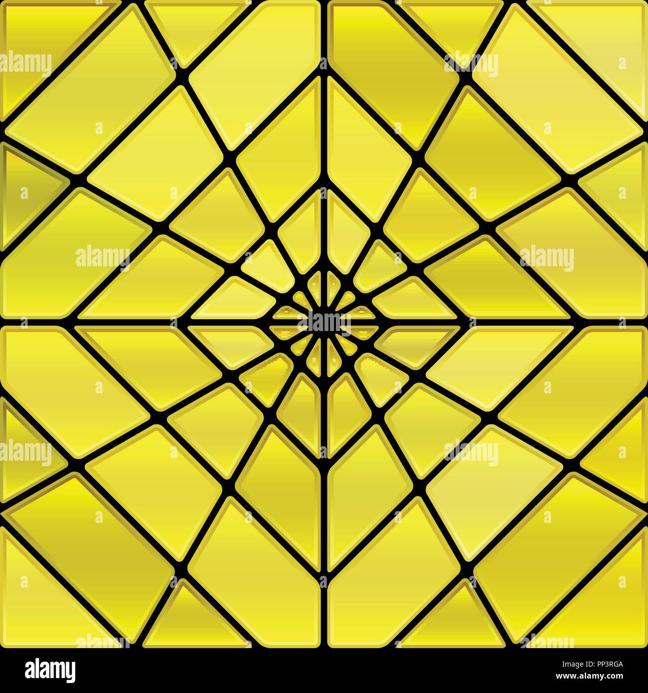 abstract vector stained-glass mosaic background - yellow rhombus Stock ...