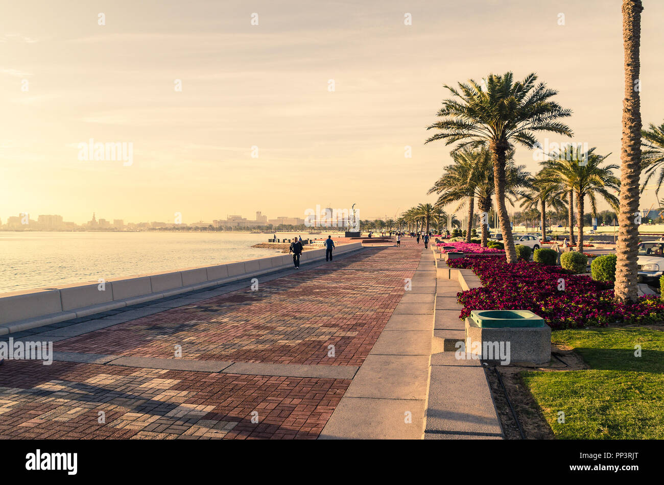 Doha corniche, Qatar, Middle East Stock Photo - Alamy