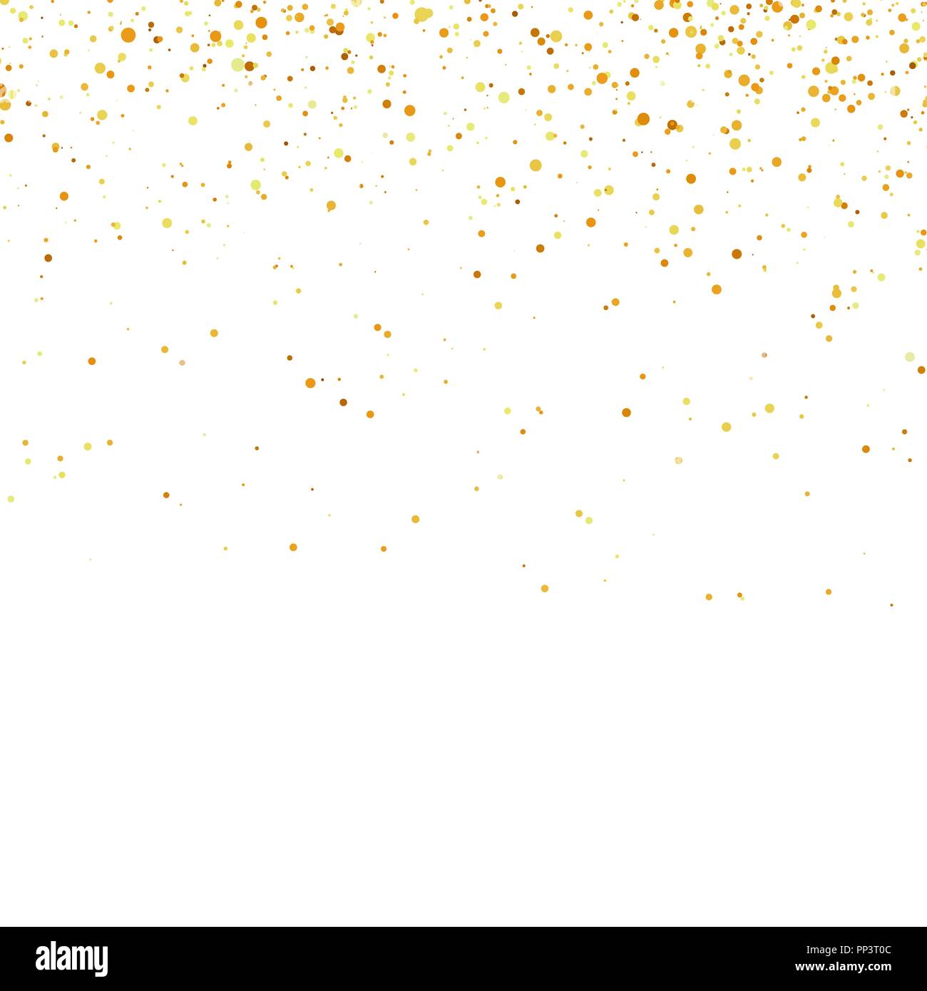 Yellow Confetti Isolated. Abstract Gold Parts Stock Vector Image & Art ...