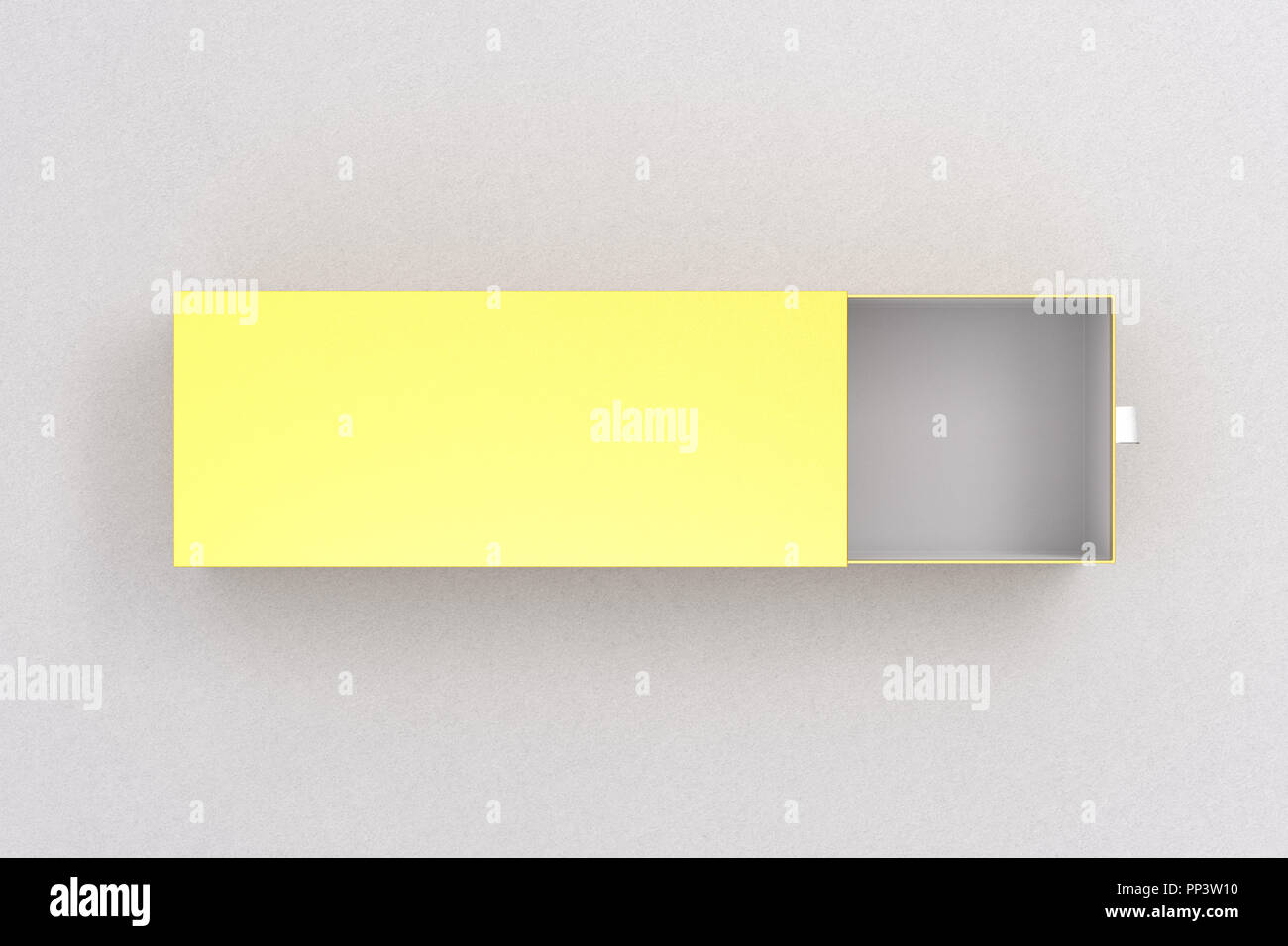 Open golden blank empty long box on white background. 3d illustration ...