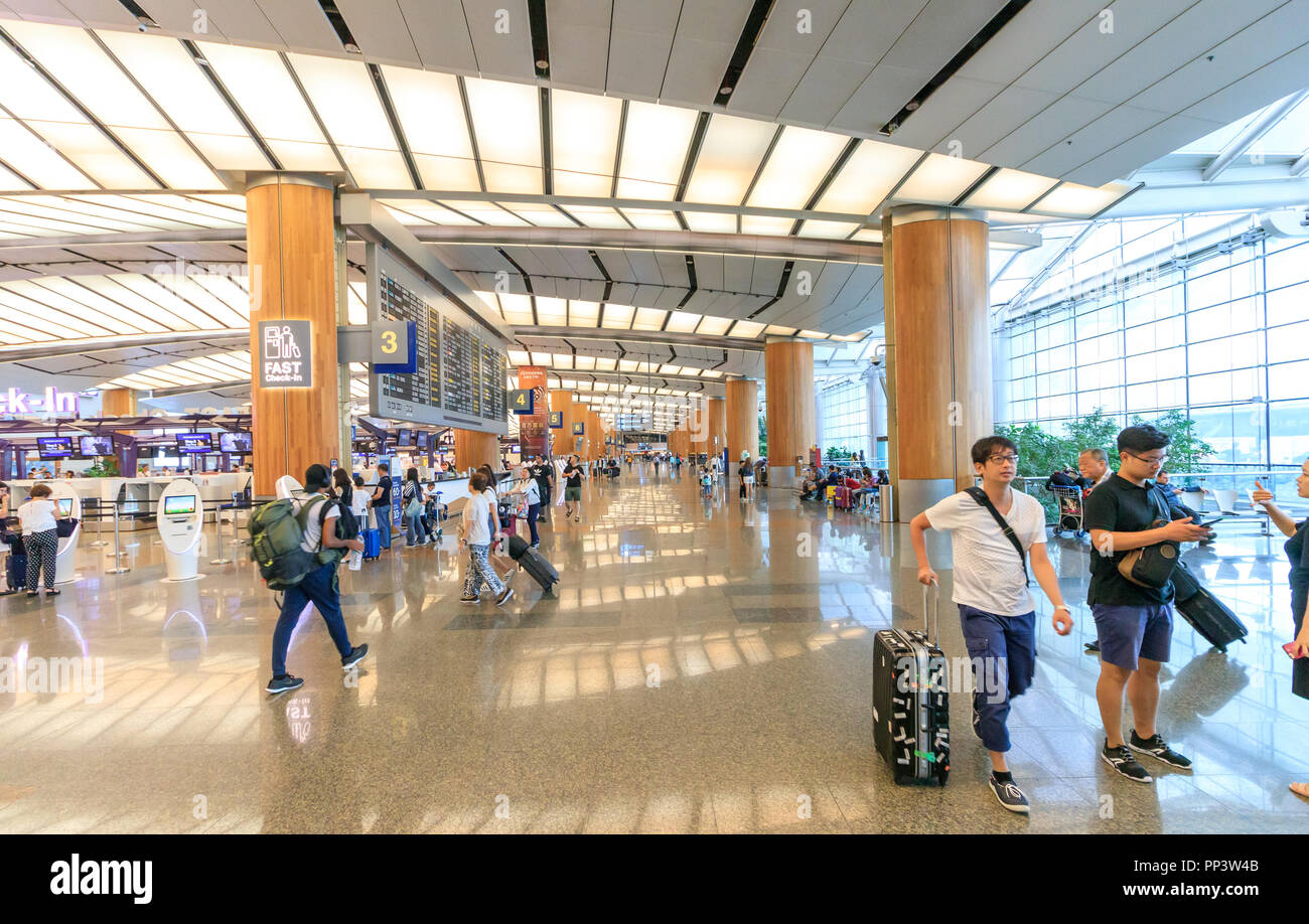 Singapore changi international airport terminal gate hi-res stock ...