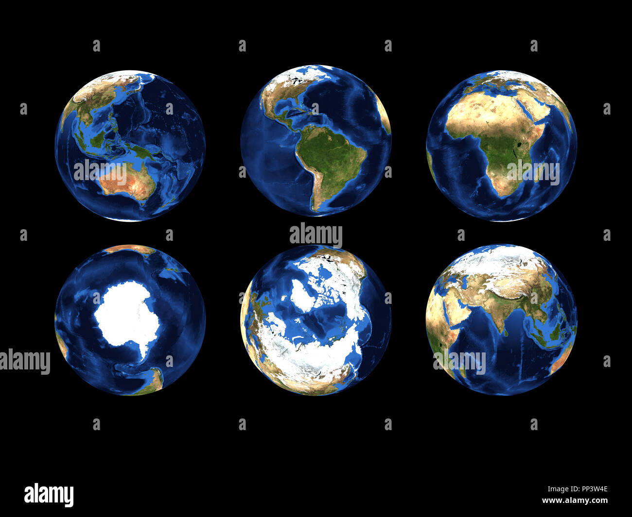 Planet earth with some clouds. around world view. Elements of image are ...