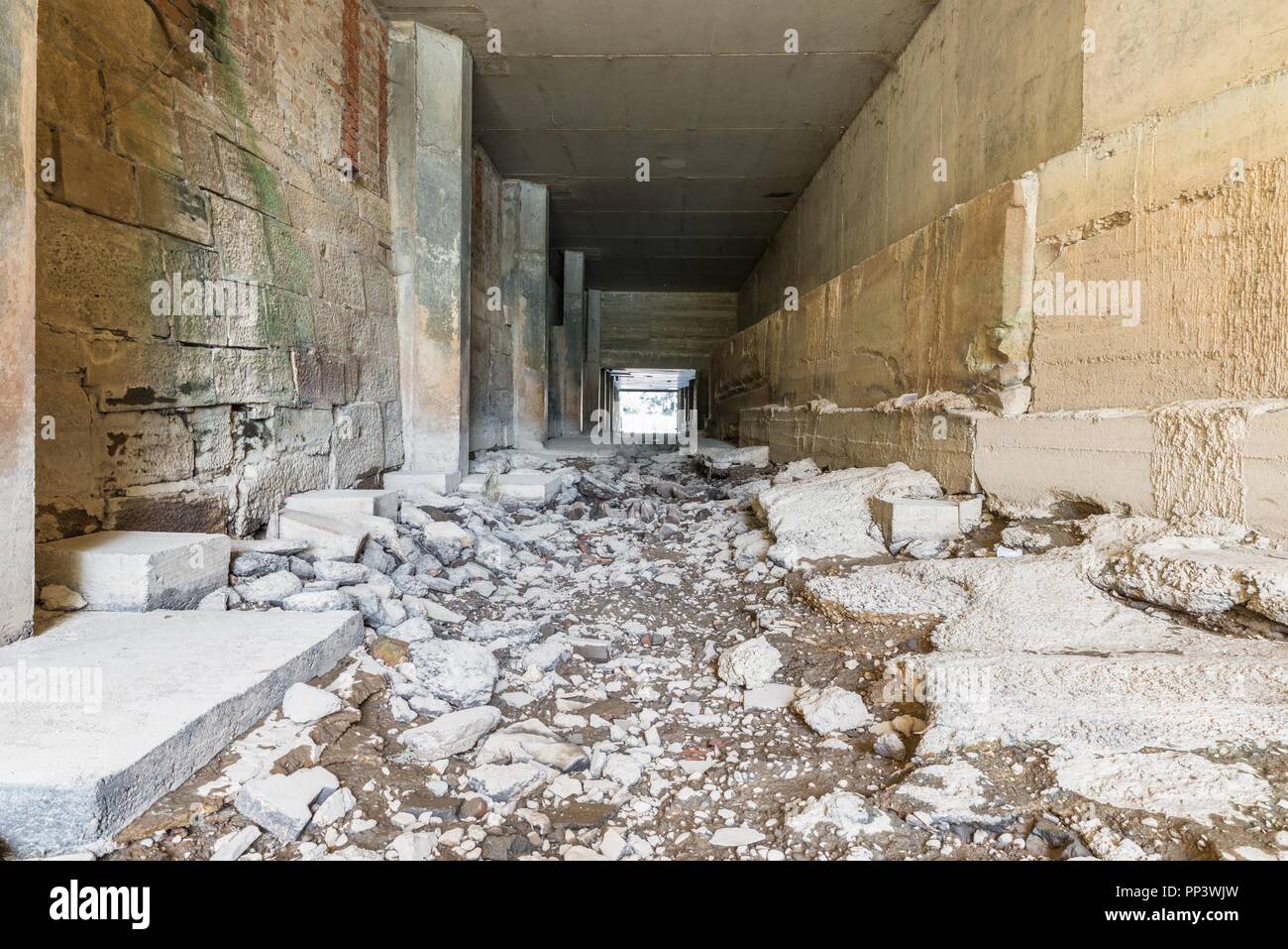 Dry water channel on the Danube in Regensburg, Germany Stock Photo - Alamy