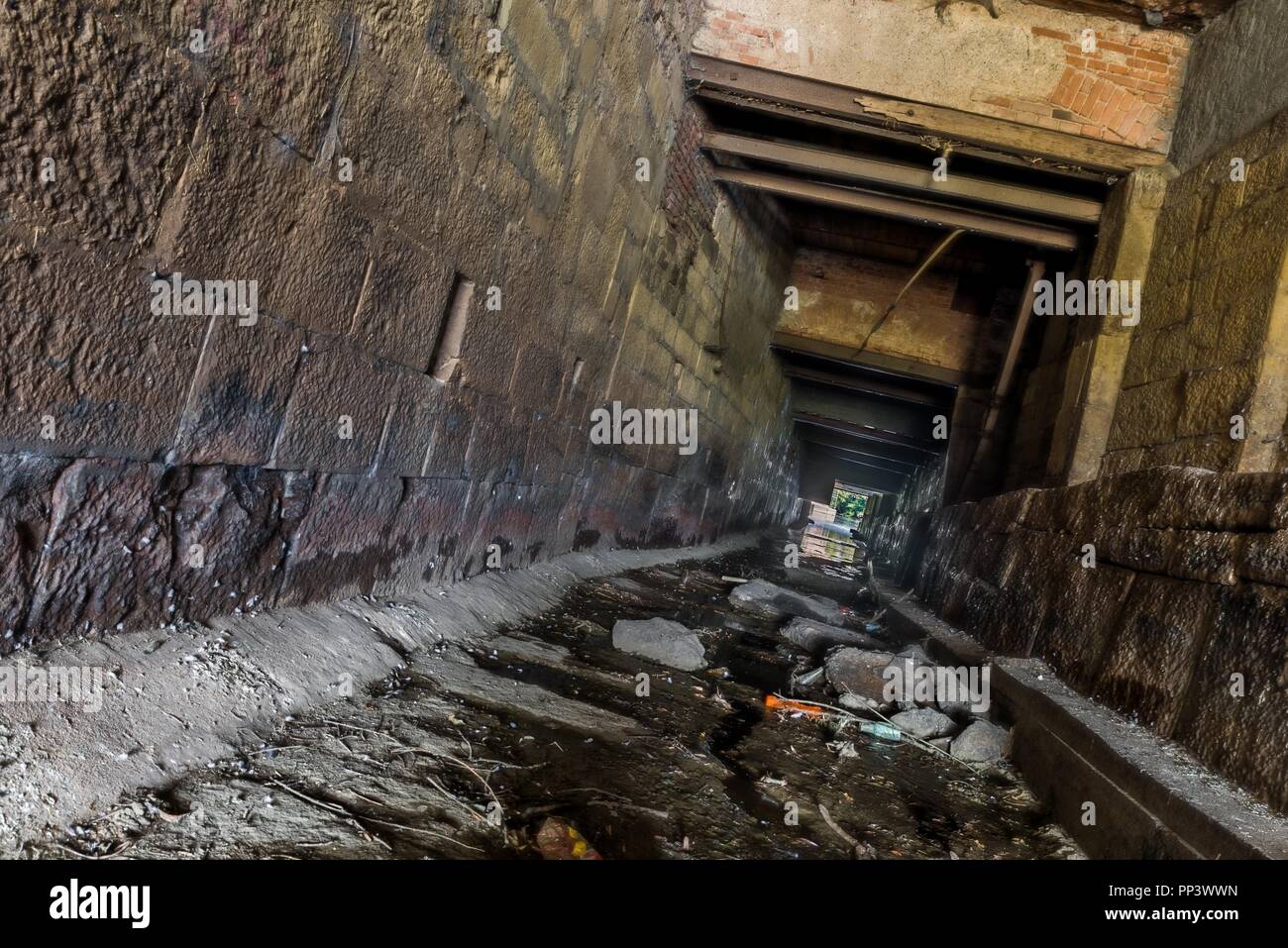 Dry water channel on the Danube in Regensburg, Germany Stock Photo - Alamy